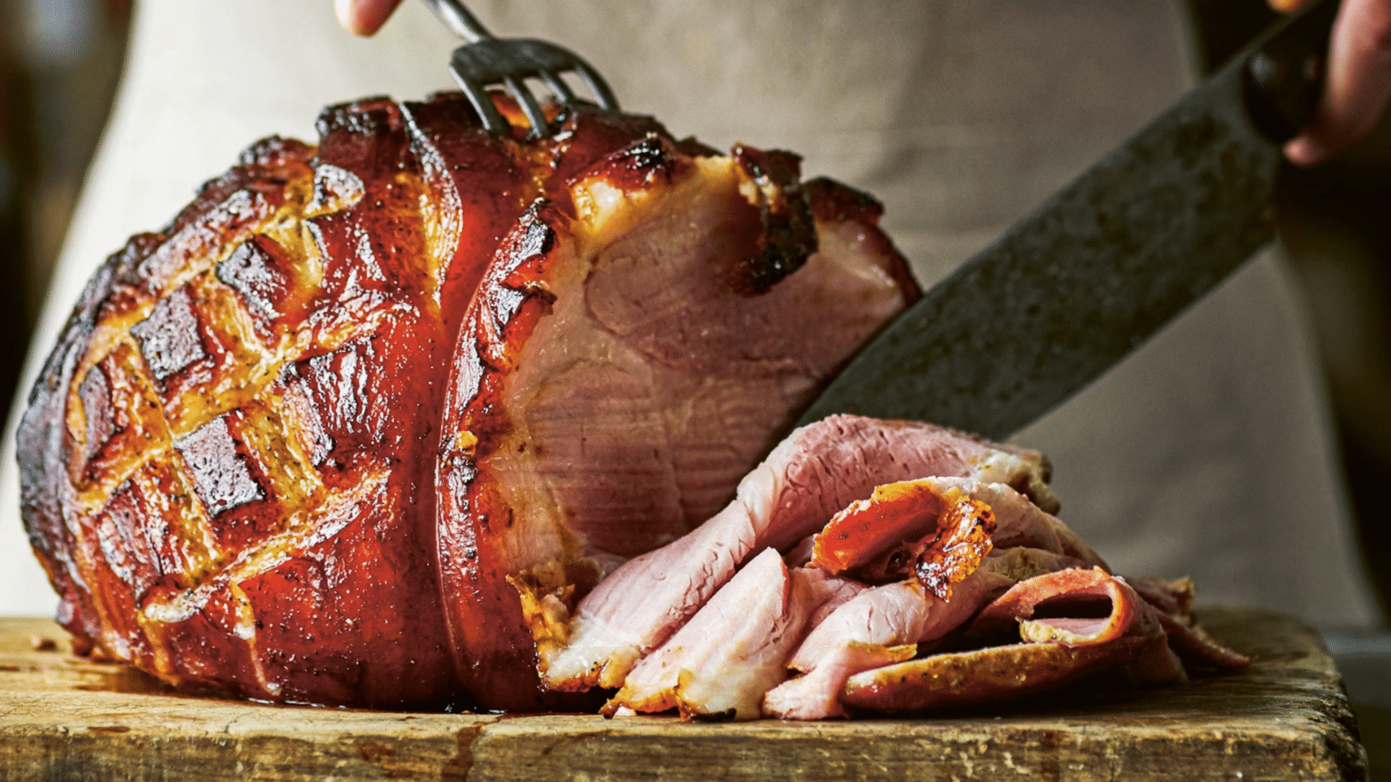 Big Green Egg Christmas Recipes - Whole Ham with Spiced Port Glaze
